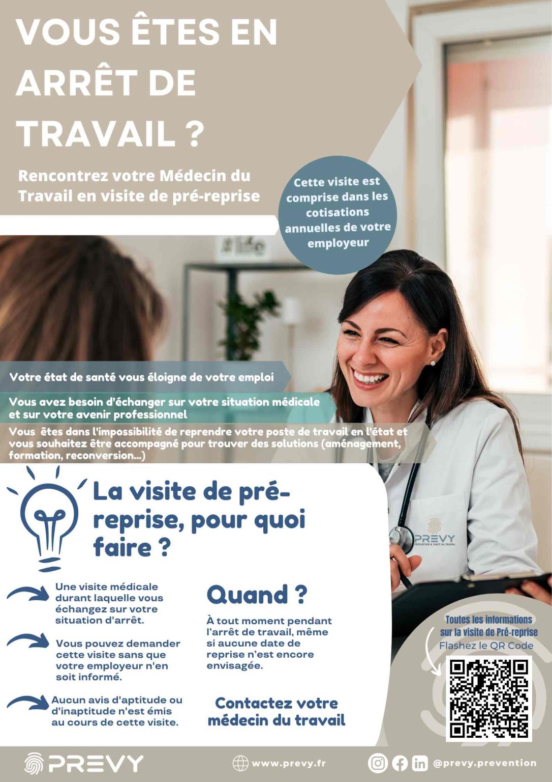 Affiche – visite de pré-reprise PREVY - PREVY