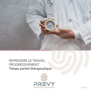 Livret PREVY – Le temps partiel thérapeutique - PREVY