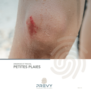 Livret PREVY – Petites plaies - PREVY